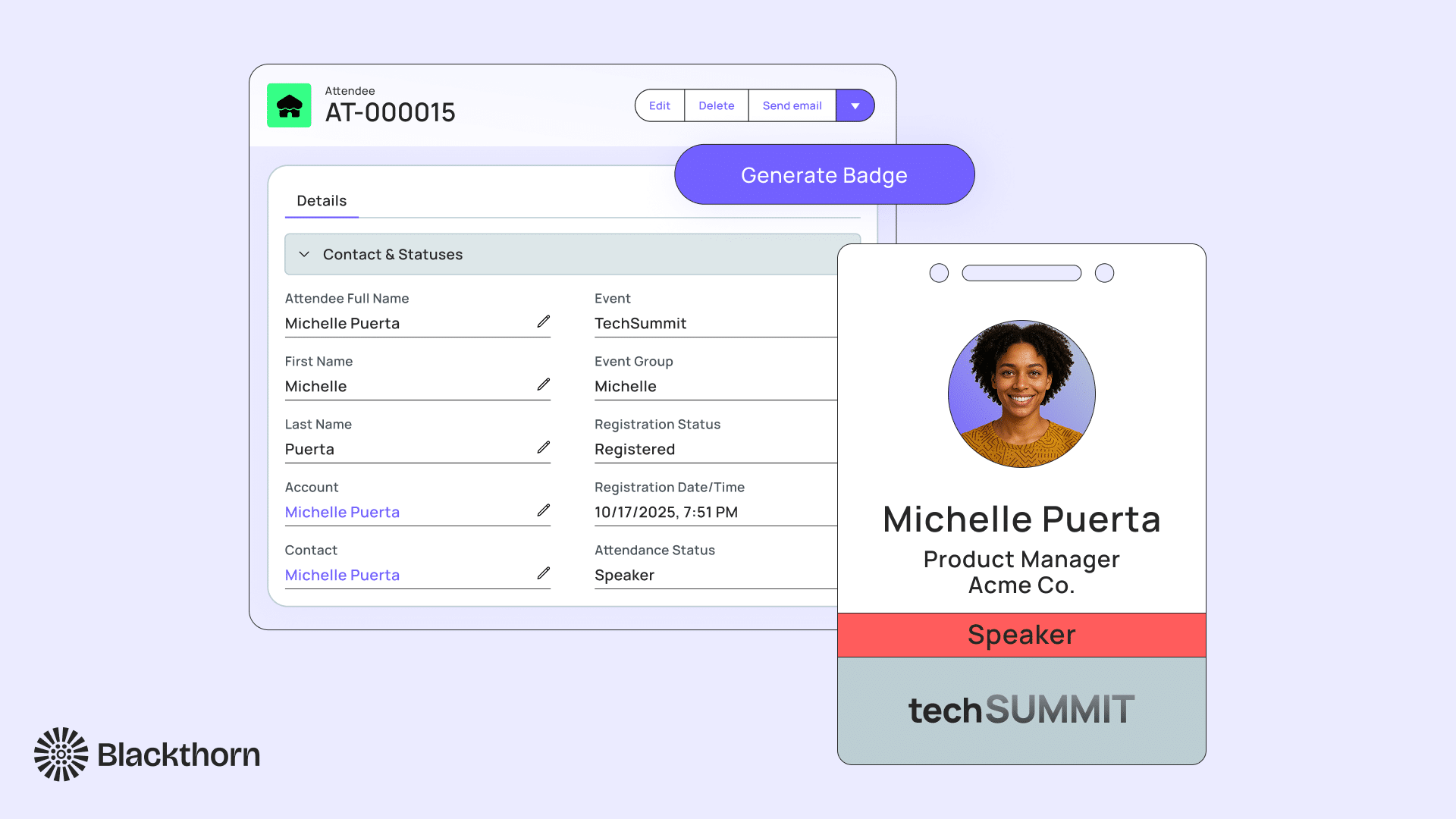 Salesforce Event Badge Generator | Blackthorn